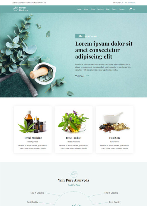 Herbal Medicare - Responsive HTML Template