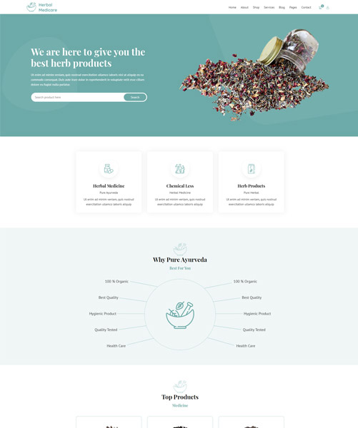Herbal Medicare - Responsive HTML Template